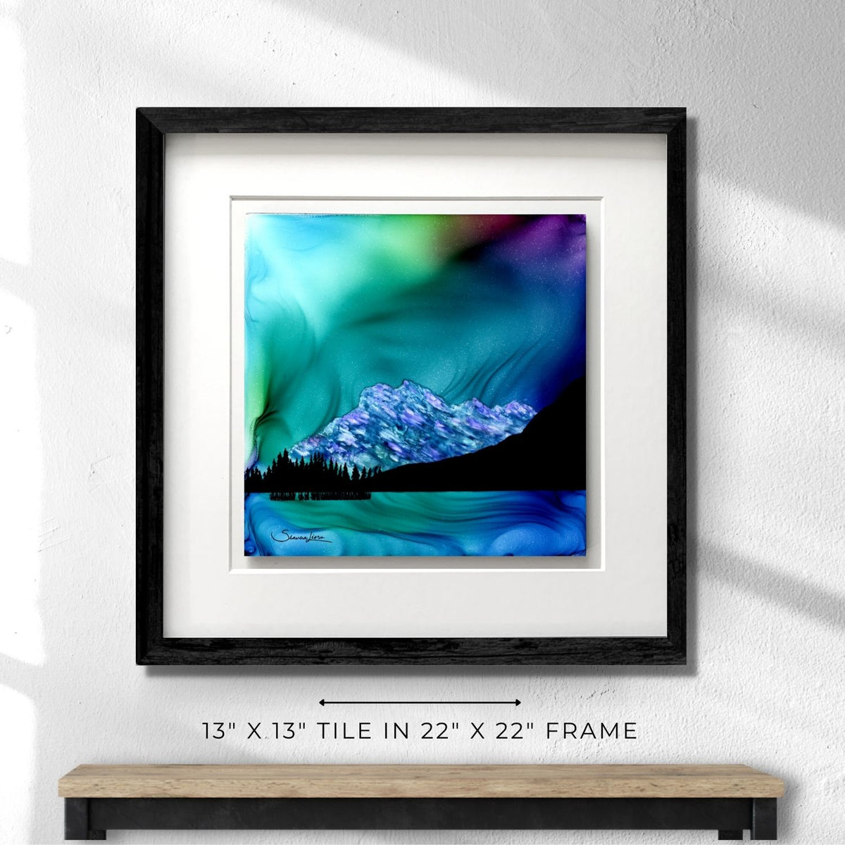 Mount Rundle Aurora - Original – Fire-Made Art by Shauna Liora